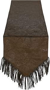 Amazon.com: HiEnd Accents Faux Tooled Leather Western Table Runner ...