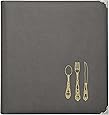 Amazon.com: C.R. Gibson Gray Leatherette Lined Recipe Notebook, 11'' x ...
