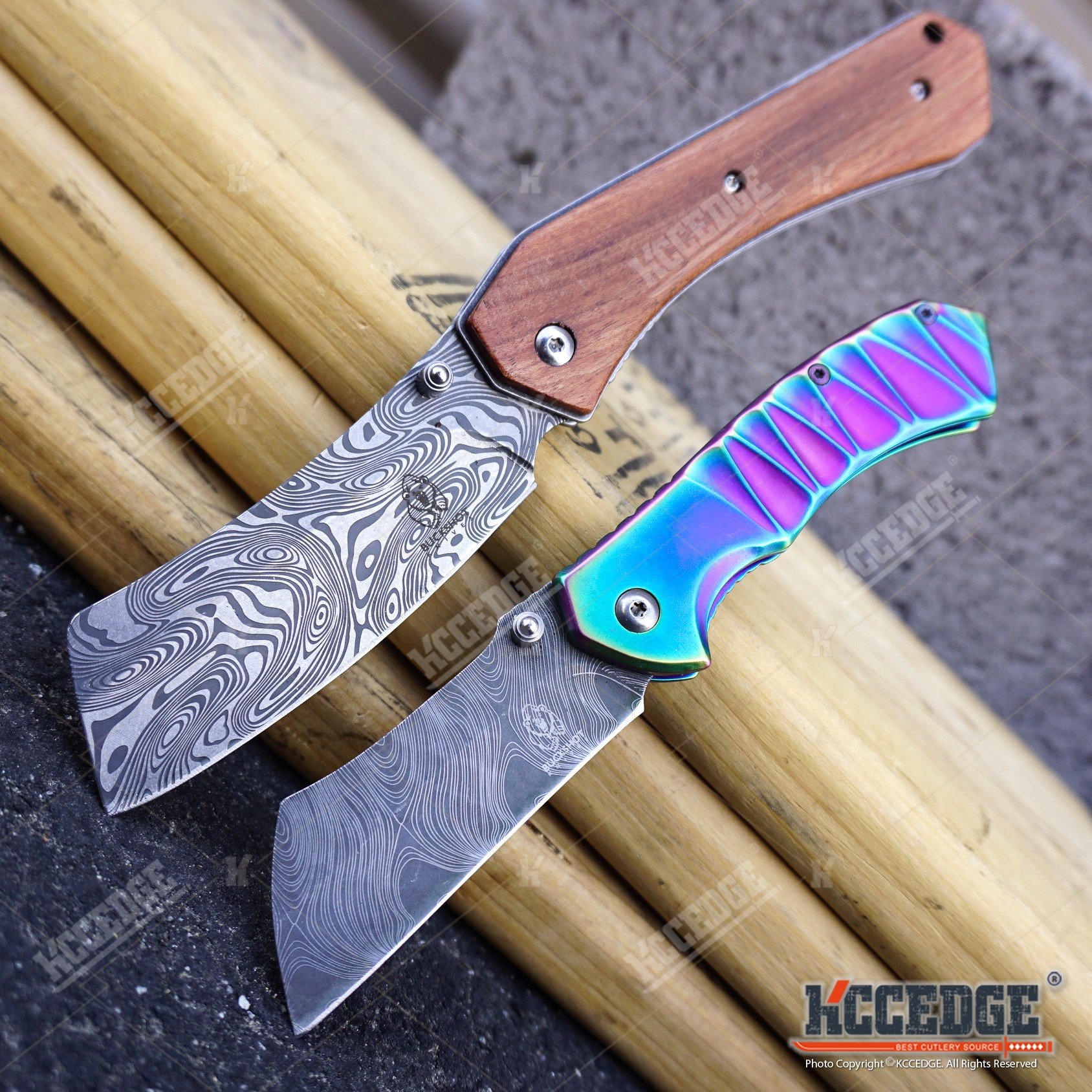 Buy Wartech EDC Buck Pocket Knives 2PC Combo Set 8" Classic Cleaver ...