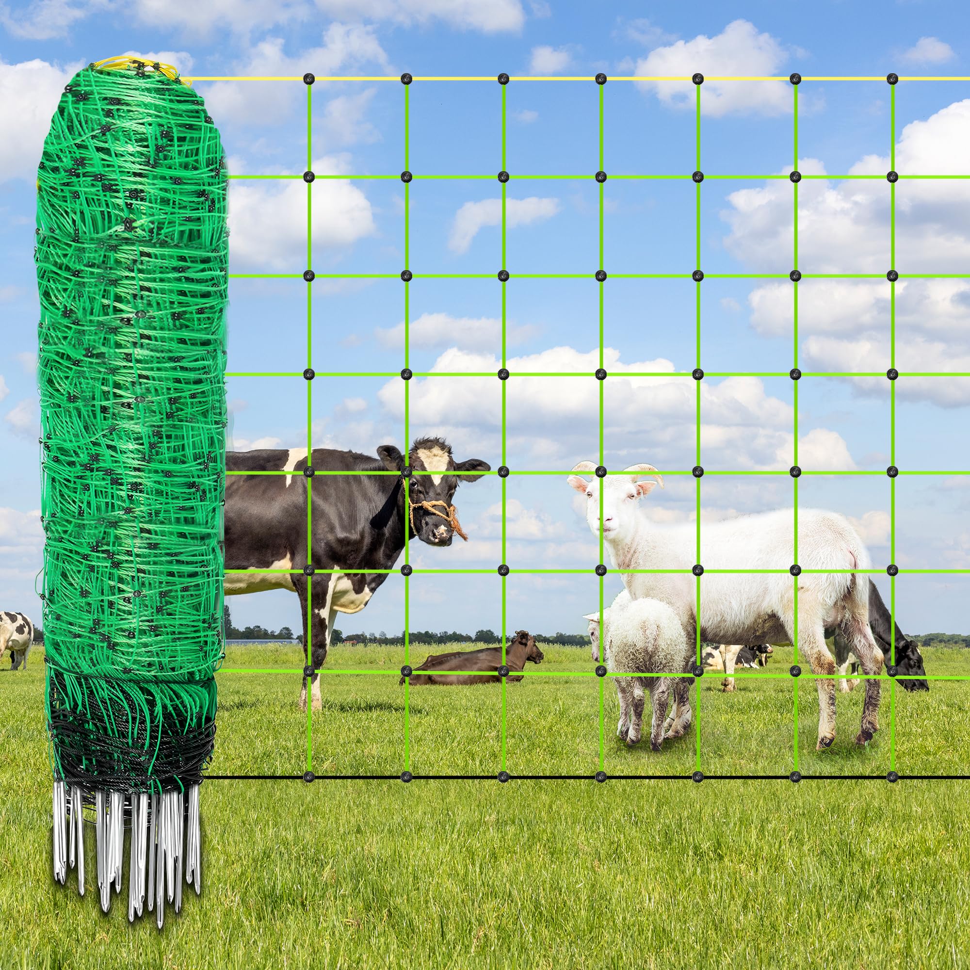 Rengue Electric Fence Netting, 42.5" x 164' Electric Netting Fence, PE ...
