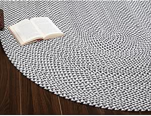 Amazon.com: Super Area Rugs Tri-Color Cotton Farmhouse Braided Rug ...