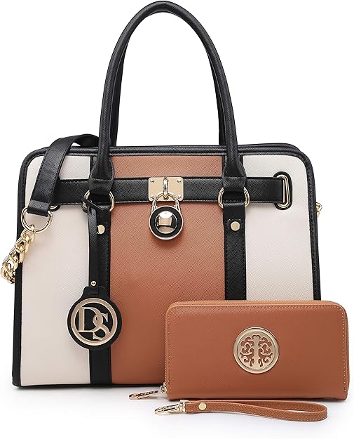 DS COLLECTION Designer Handbag& Wallet set~Classic Tote~Fashion purse ...