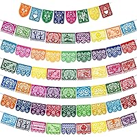 Amazon.com: 7 Pack Papel Picado Banner Mexican Party Fiesta Flag Cinco ...