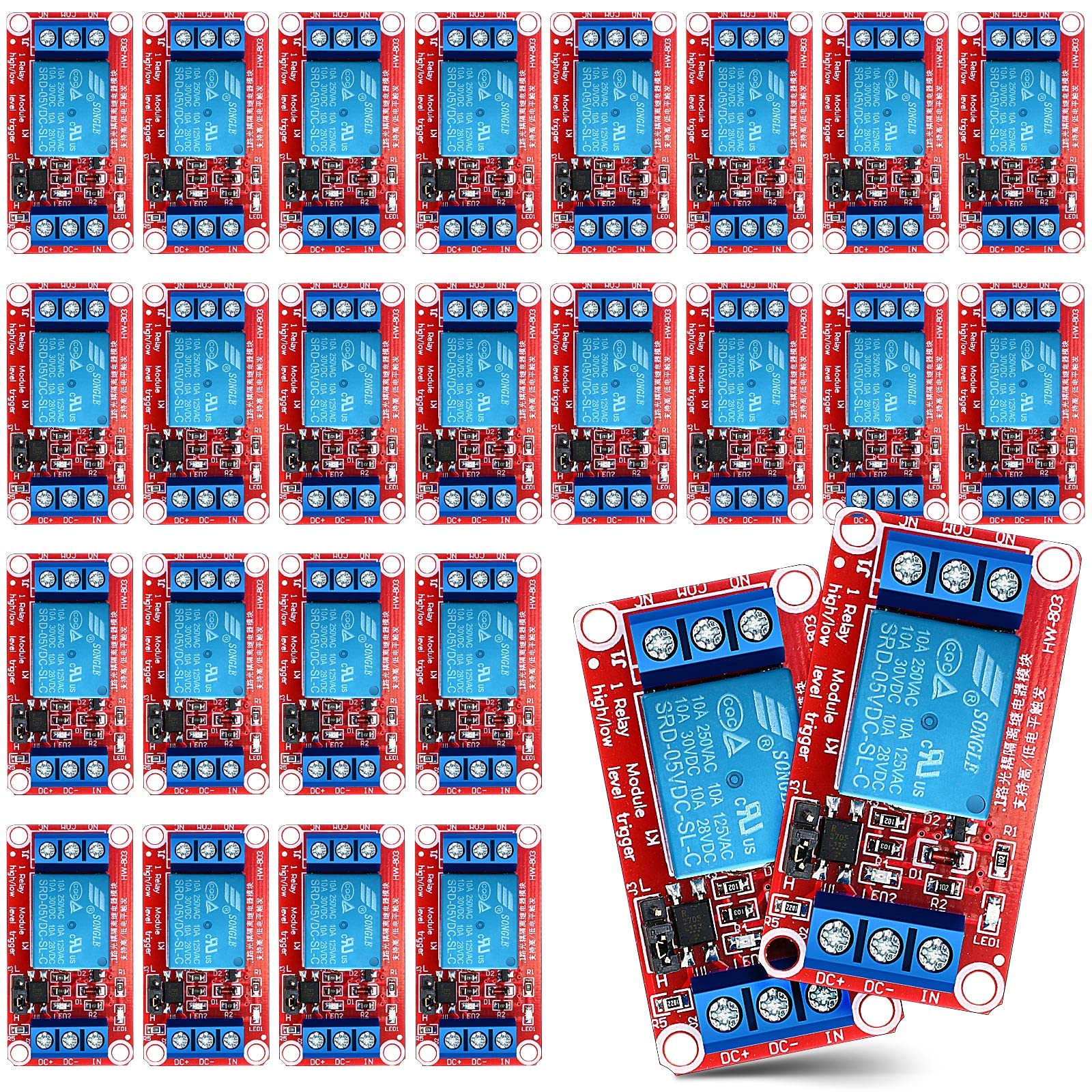 Mua 24 Pcs 5v Relay Module One Channel Relay Switch with Optocoupler 5v ...