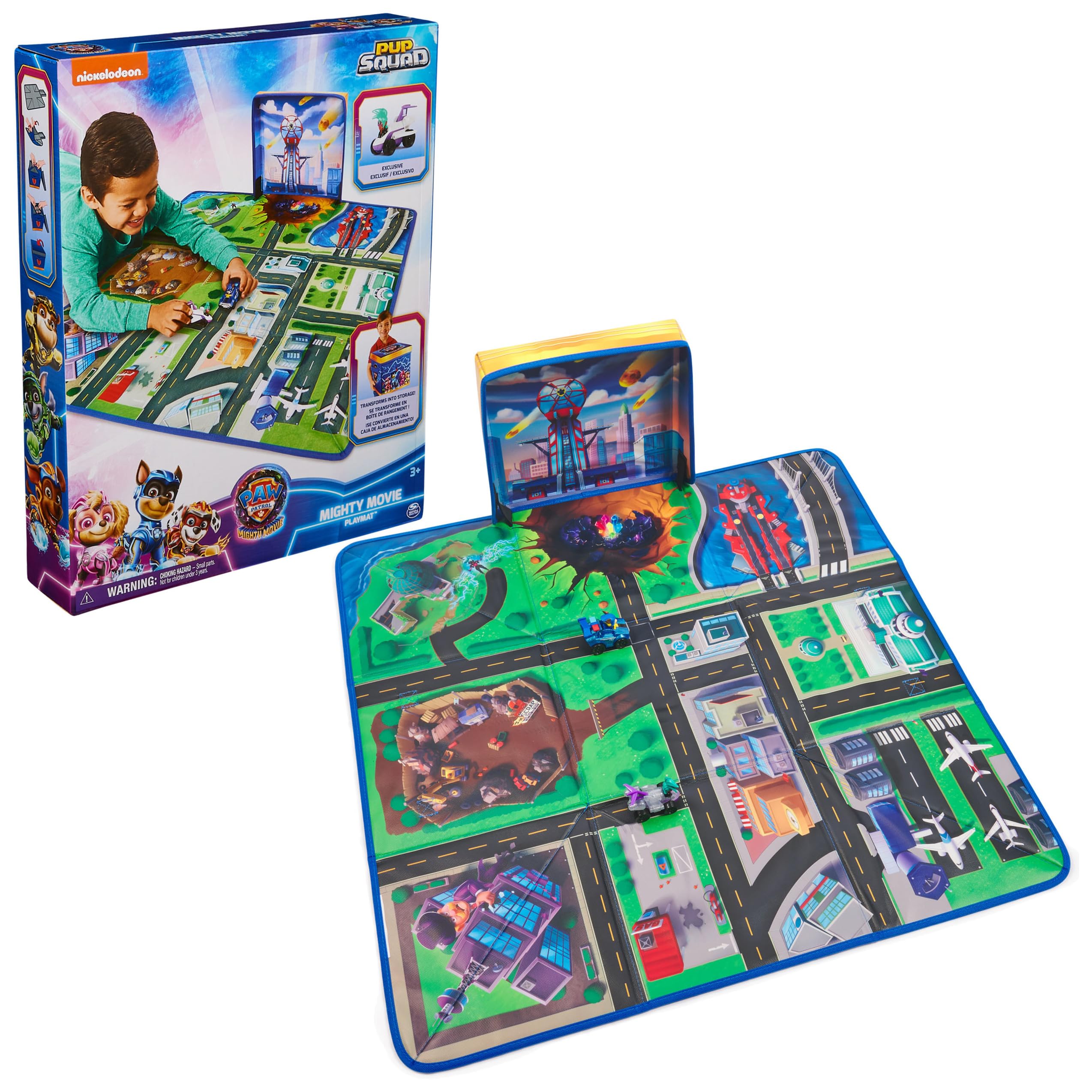 PAW Patrol: The Mighty Movie, Pup Squad Play Mat Gift Pack with Mighty ...