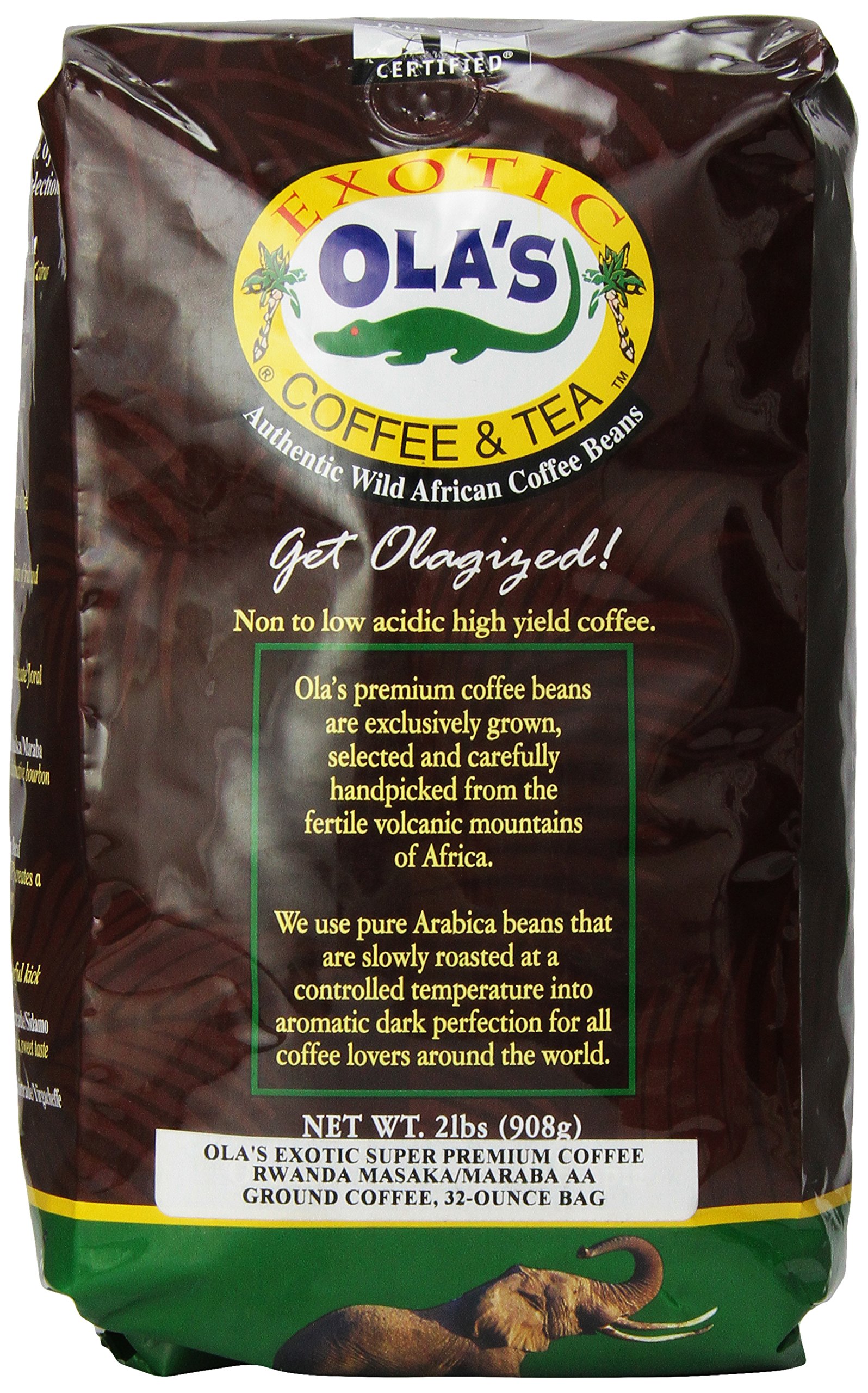 Amazon.com : Ola's Exotic Super Premium Coffee Organic Fair-Trade ...