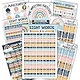 Amazon.com: Hadley Designs 8 Boho 100 Sight Words Poster For Classroom ...