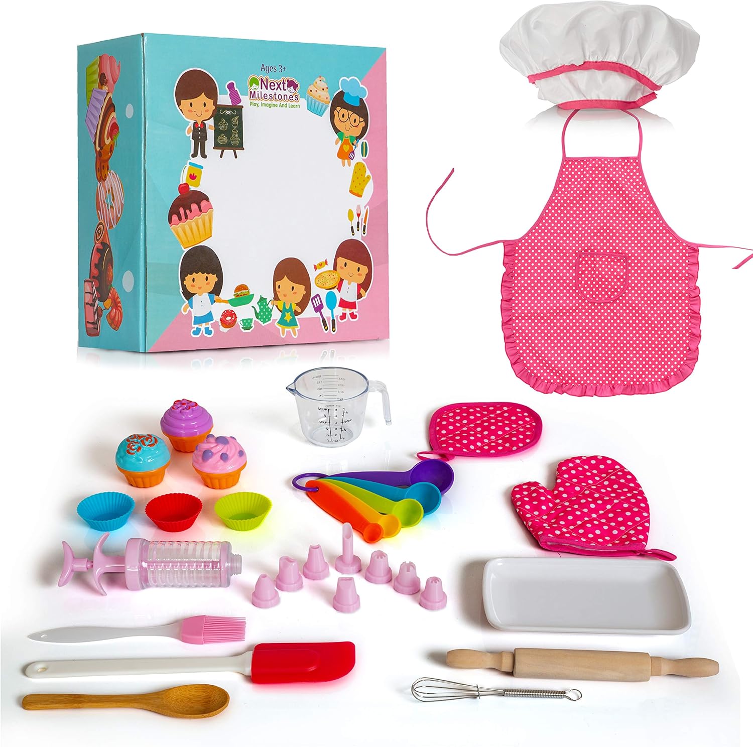 Amazon.com: 26 Pcs Cupcake Baking and Cooking Chef Costume Toys Set for ...