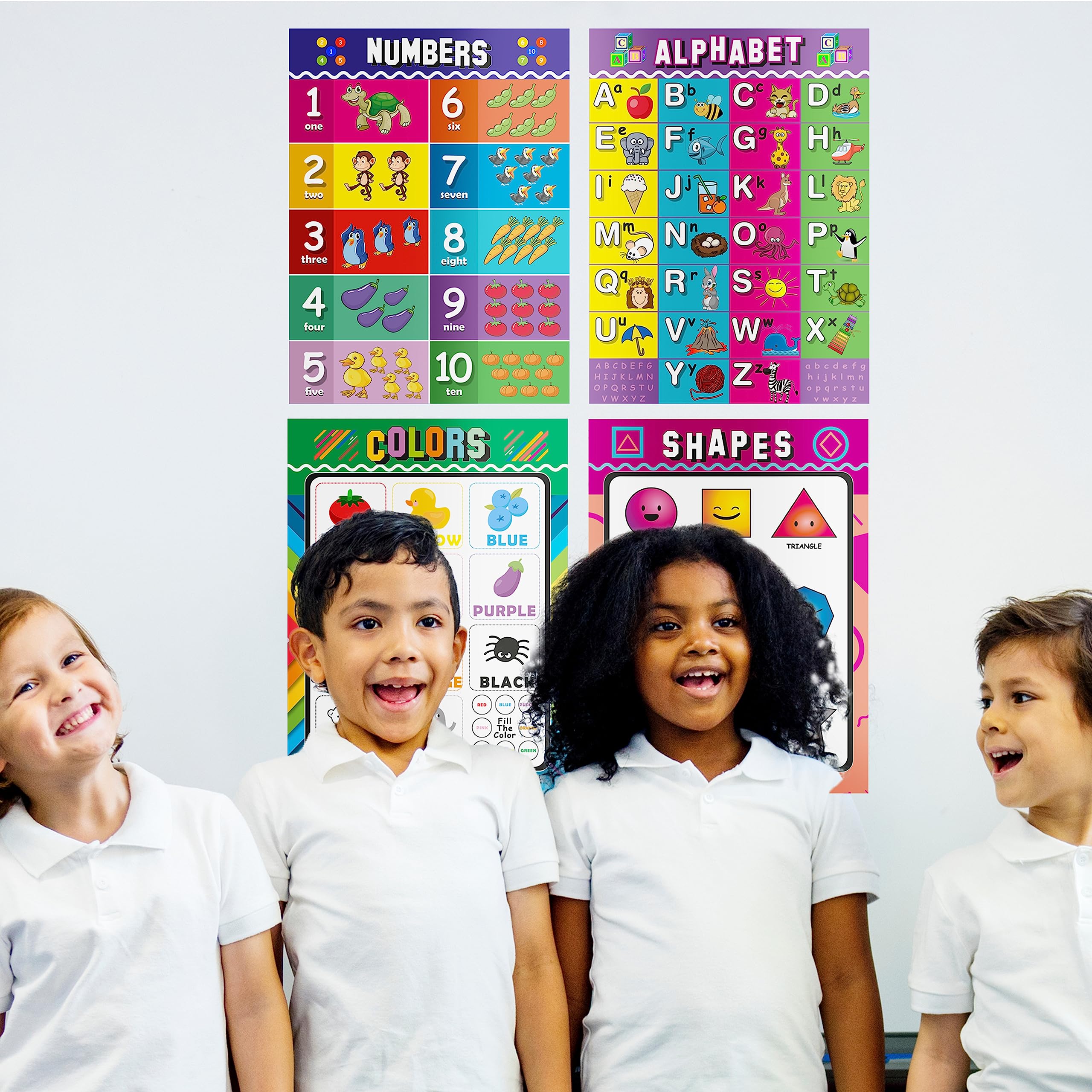 Mua easykart labels 4 Pack - ABC Alphabet + Numbers 1-10 + Shapes ...