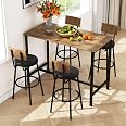 Amazon.com - Tatub Bar Table and Chairs Set of 4, 5 Piece Counter ...