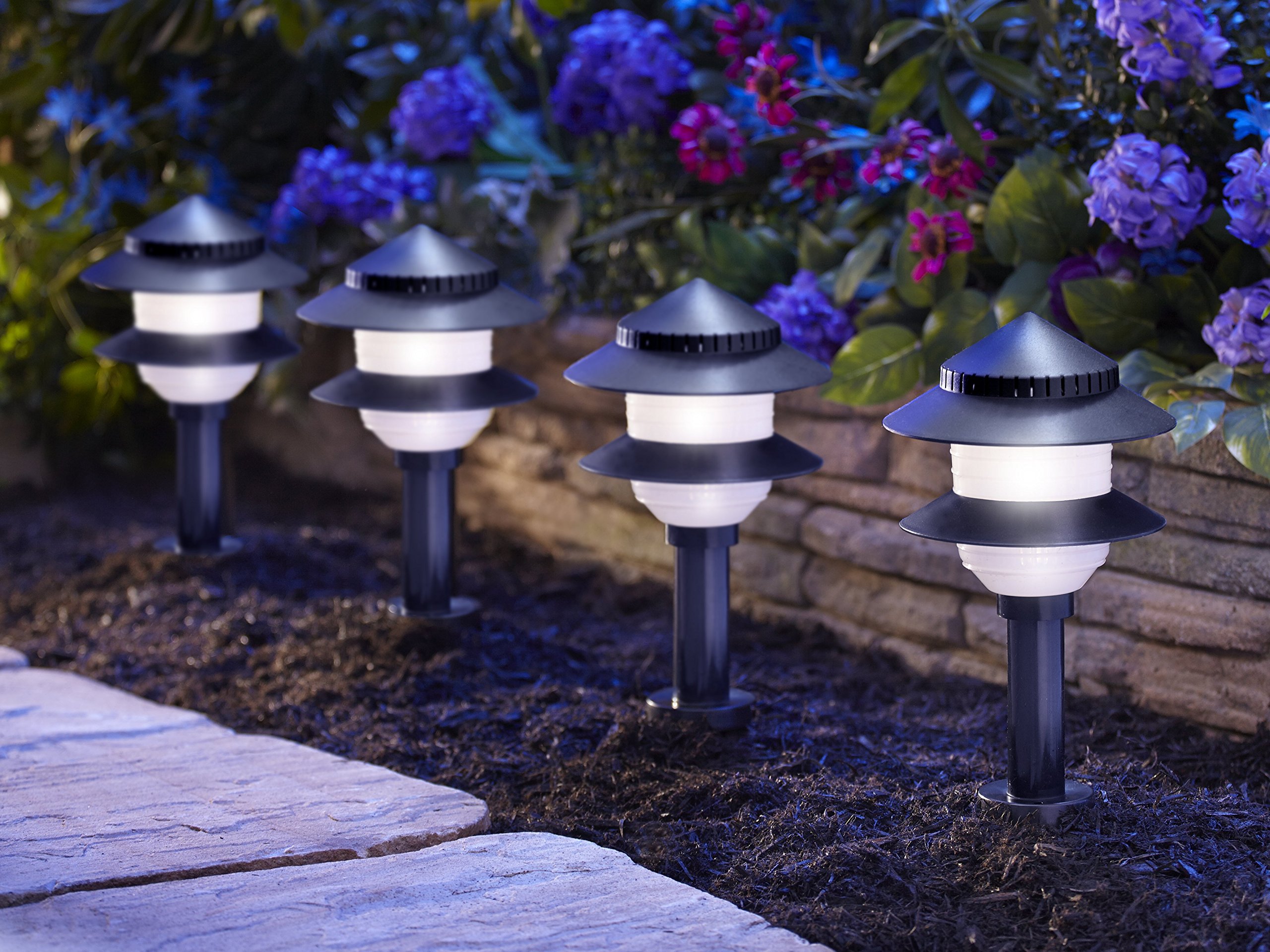 Moonrays 95534 Tier Light Kit, Incandescent Lamp, 4 W, 12 V, White ...