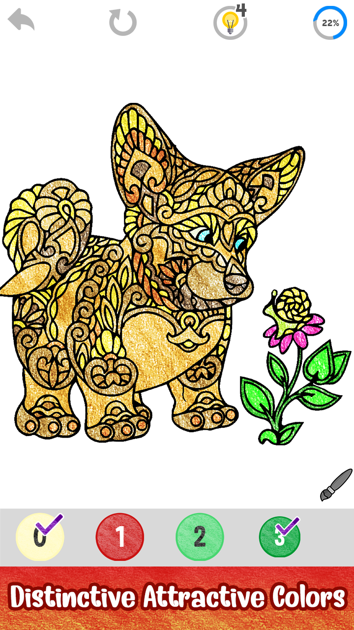 Dogs Color by Number - Animals Paint by Number, Grownups Coloring Book ...