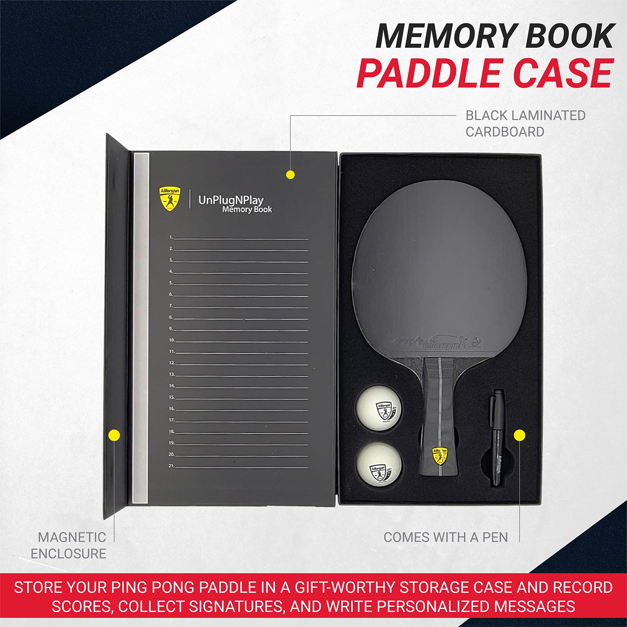 Mua Impact SmartGrip Table Tennis Paddles - Black Ping Pong Racket with ...