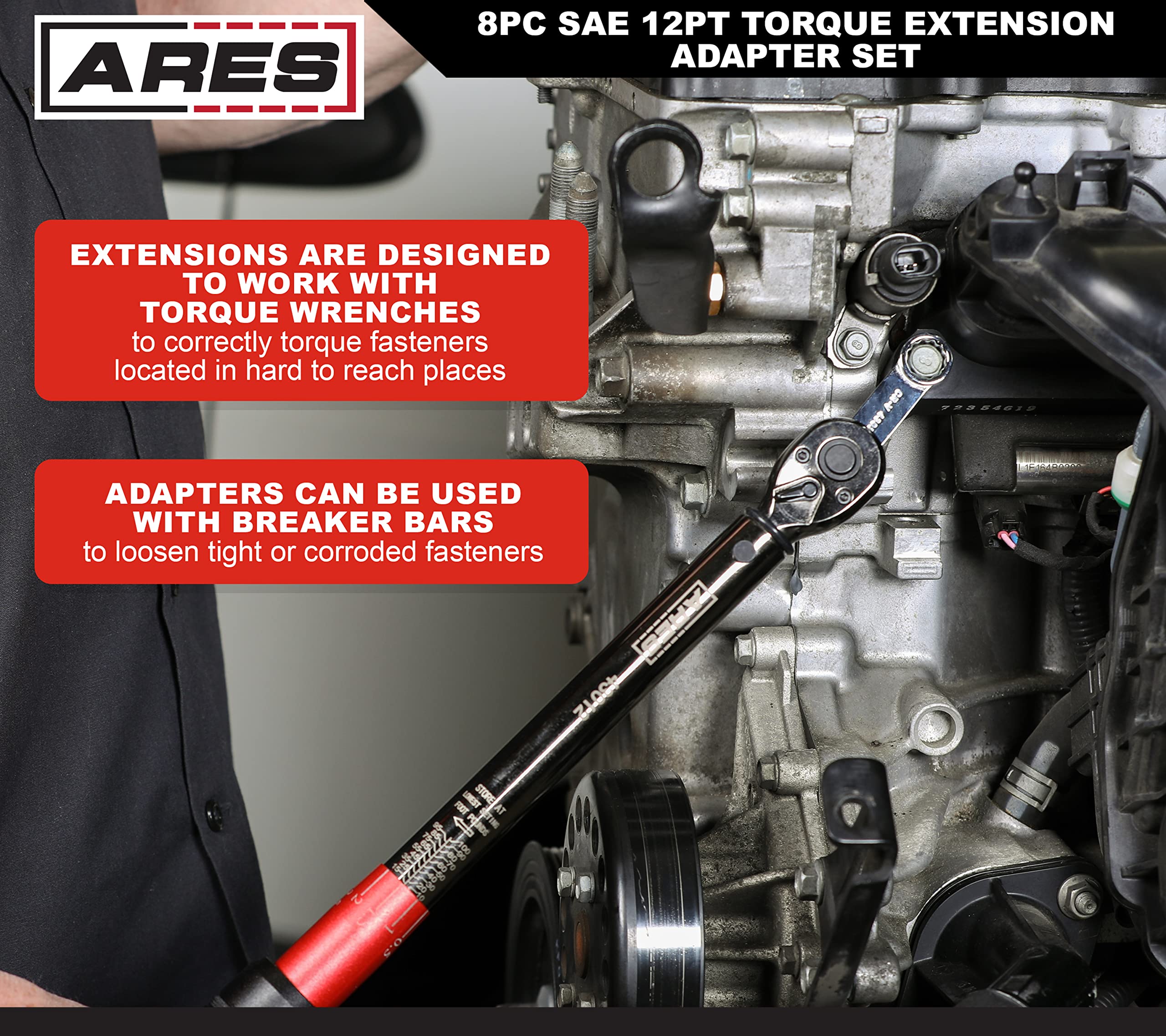 Mua ARES 43035 – 8-Piece SAE 12-Point Box End Torque Adapter Extension ...