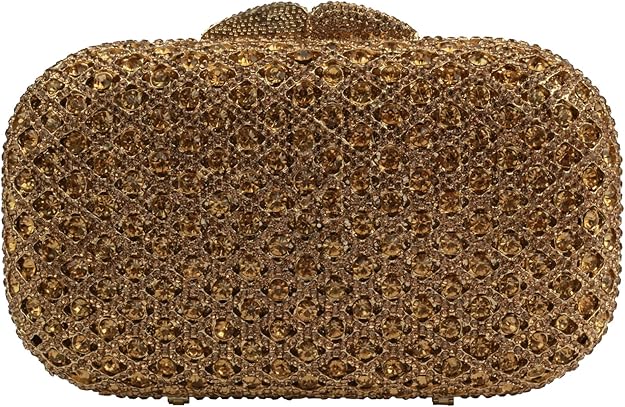 YILONGSHENG Crystal Evening Bags For Ladies EB0069 Golden: Handbags ...