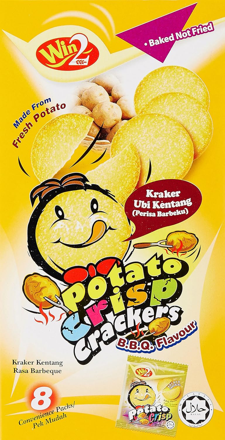 Win2 Baked Potato Crisp Crackers, BBQ Flavoured, 160g: Amazon.in ...