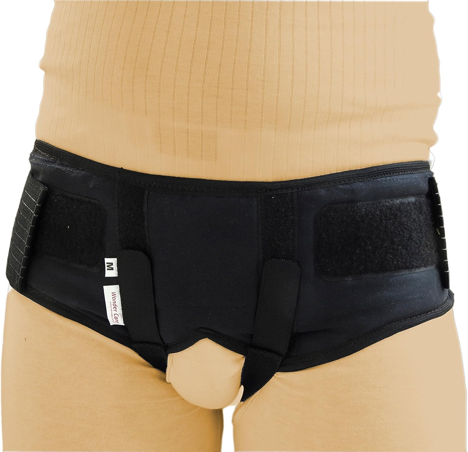 Wonder Care Black Inguinal Hernia Support Truss For Double Inguinal