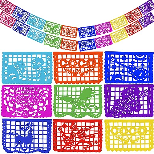 Coco-themed Party Banners (30-ft; Plastic), Mexican Papel Picado with ...