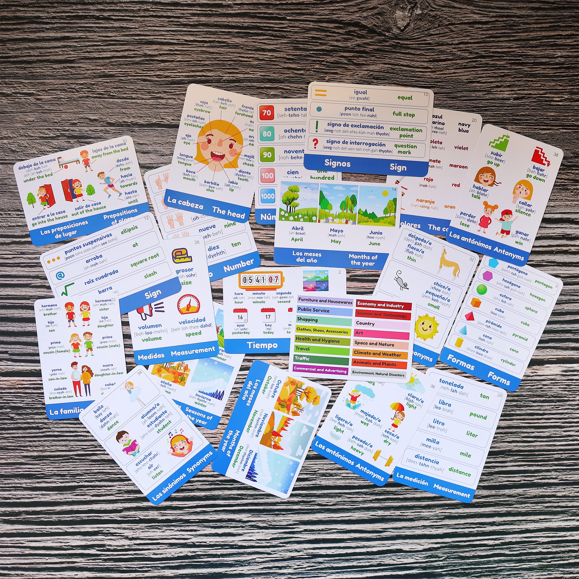 Mua Spanish Vocabulary Flash Cards for Adults Beginners – 276 Cards 720 ...