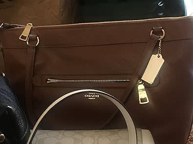 Coach Pebbled Leather Taylor Tote F54687 Aubergine: Handbags: Amazon.com