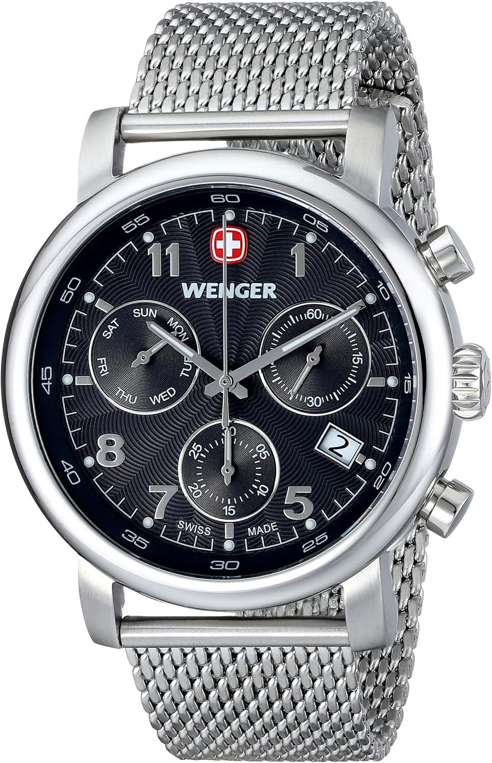Wenger Herren-Armbanduhr Analog Quarz Edelstahl 11043102: Amazon.de: Uhren