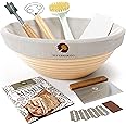 Amazon.com: Superbaking Banneton Bread Proofing Basket Set, Round 9" Sourdough Proofing Basket ...