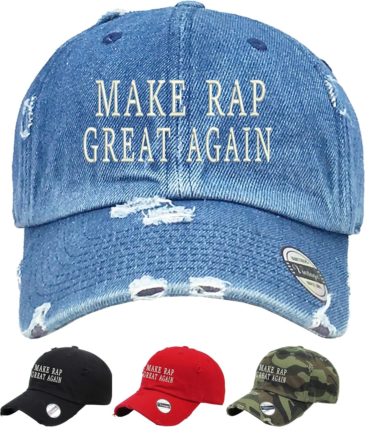 Amazon.com: ALLNTRENDS Adult Dad Hat Make Rap Great Again Embroidered ...