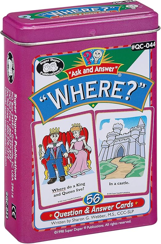 Ask and Answer “Where?” Questions Flash Card Deck - Super Duper ...