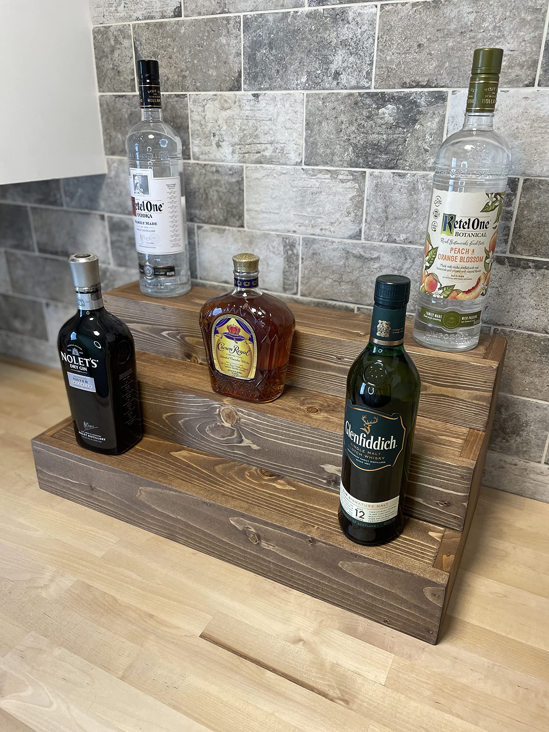 Handmade Tiered Display Shelving - Three Tier Bar Display - Bar ...