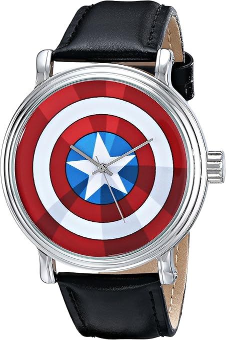 Amazon.com: Marvel Men's W001770 The Avengers Captain America Analog ...
