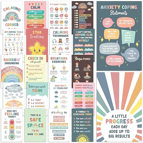 22 Calm Down Corner Poster- 11x17in Toddler Calming Corner Poster, Calm ...