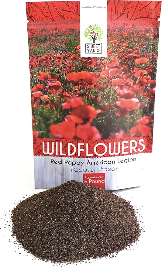 Amazon.com : Red Poppy Seeds - Bulk 1/4 Pound Bag - Over 800, 000 ...