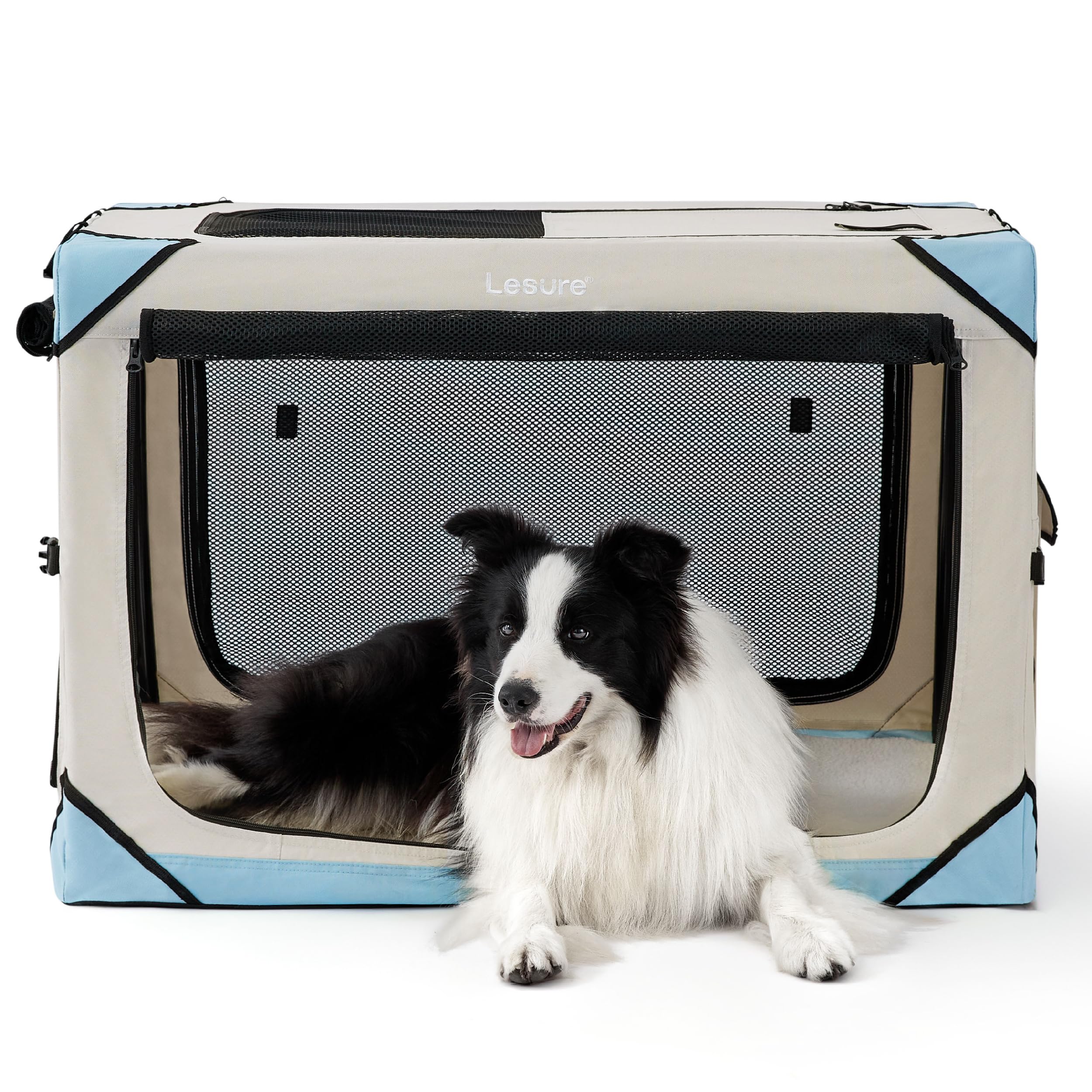 Lesure Collapsible Dog Crate - Portable Dog Travel Crate Kennel for ...