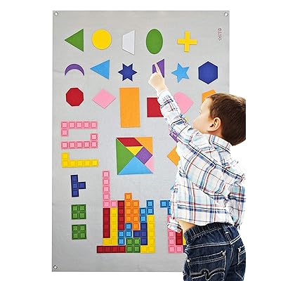 Buy Deluxe Shapes and Colors Felt Flannel Board Set Giant 3.5 Ft Wall ...