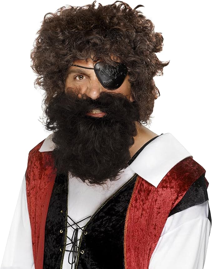 Amazon.com: Deluxe Pirate Beard Costume Accessory: Clothing