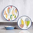 Amazon.com | Gofunfun Melamine Dinnerware set for 4, Plates and Bowls ...