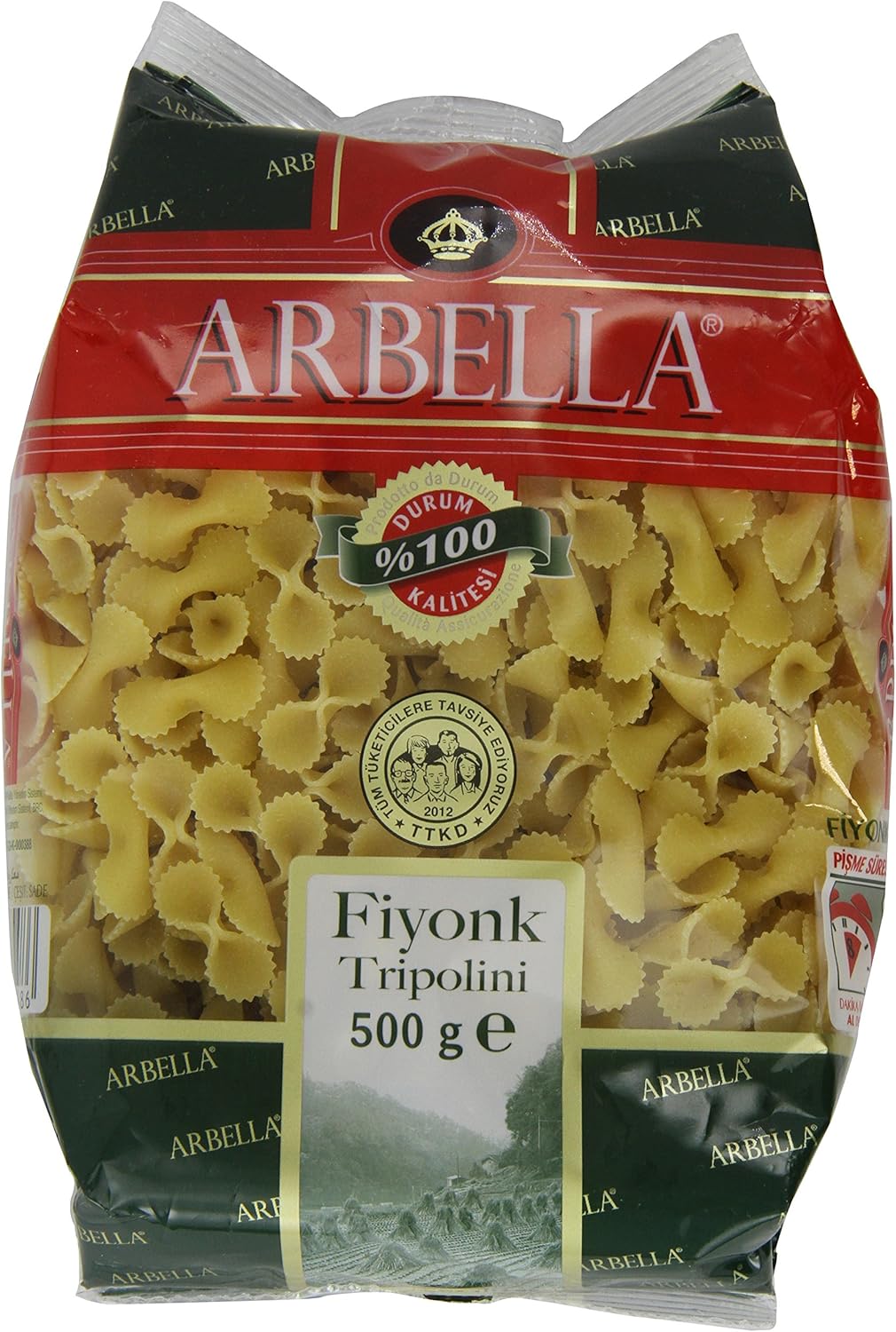 ARBELLA Fiyonk Tripolini Pasta 500 g (Pack of 20): Amazon.co.uk: Grocery