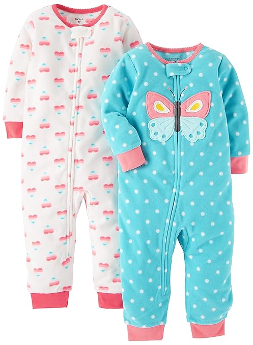 Carter's Baby-Girls 2-Pack Fleece Footless Pajamas Blanket Sleeper: Amazon.ca: Clothing ...