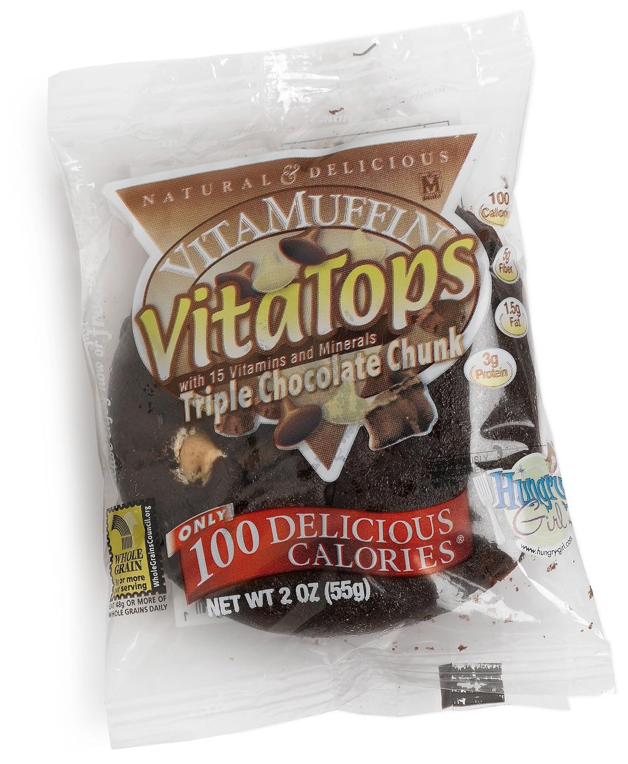 Vitalicious VitaMuffin VitaTops, Triple Chocolate Chunk, 2-Ounce ...