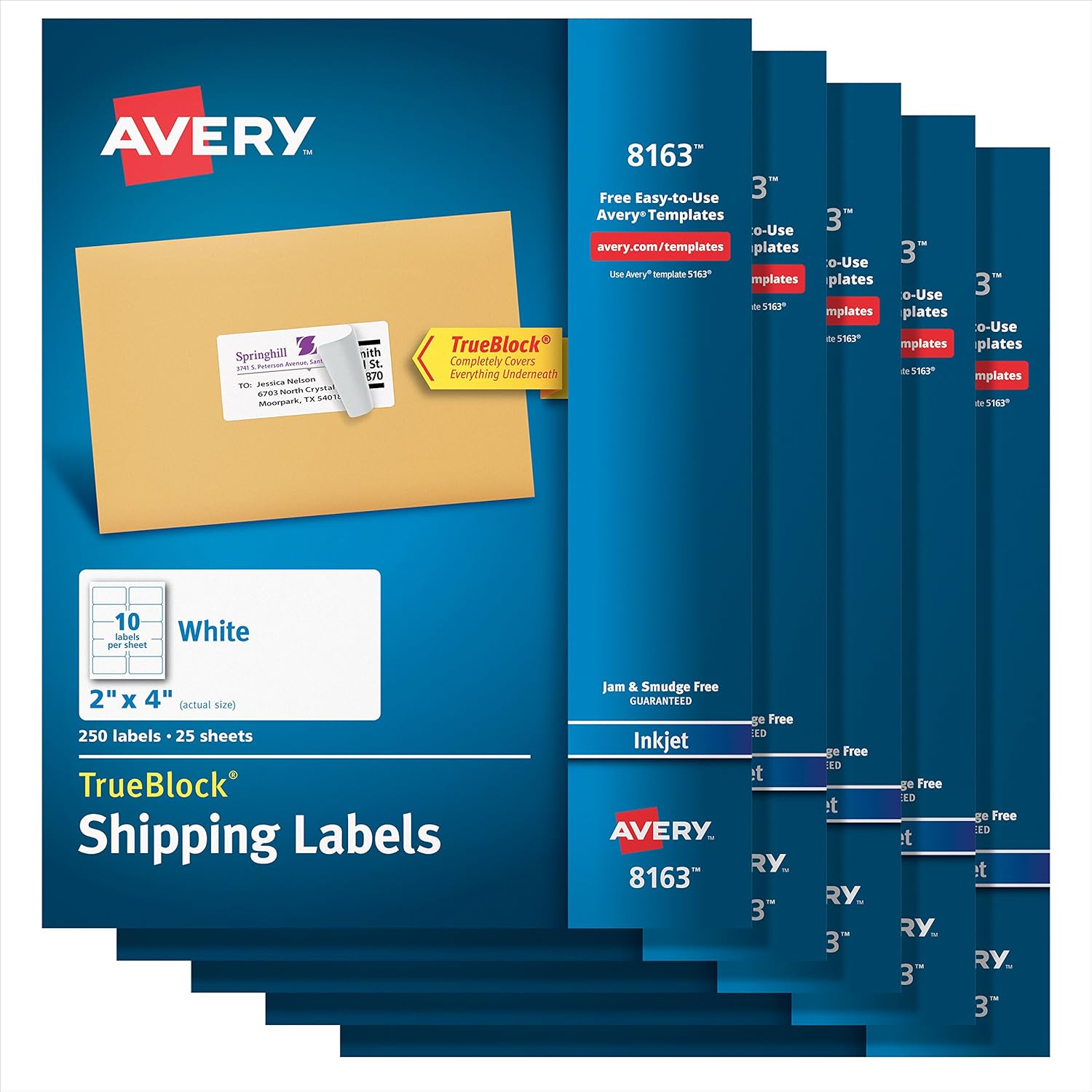 Amazon Avery Shipping Address Labels Inkjet Printers 1 250 
