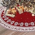 Amazon.com: Dremisland Christmas Tree Skirt Rustic Christmas Tree Mat ...