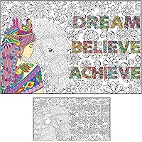 Amazon.com: Giant Coloring Poster for Adults and Kids - Motivational ...