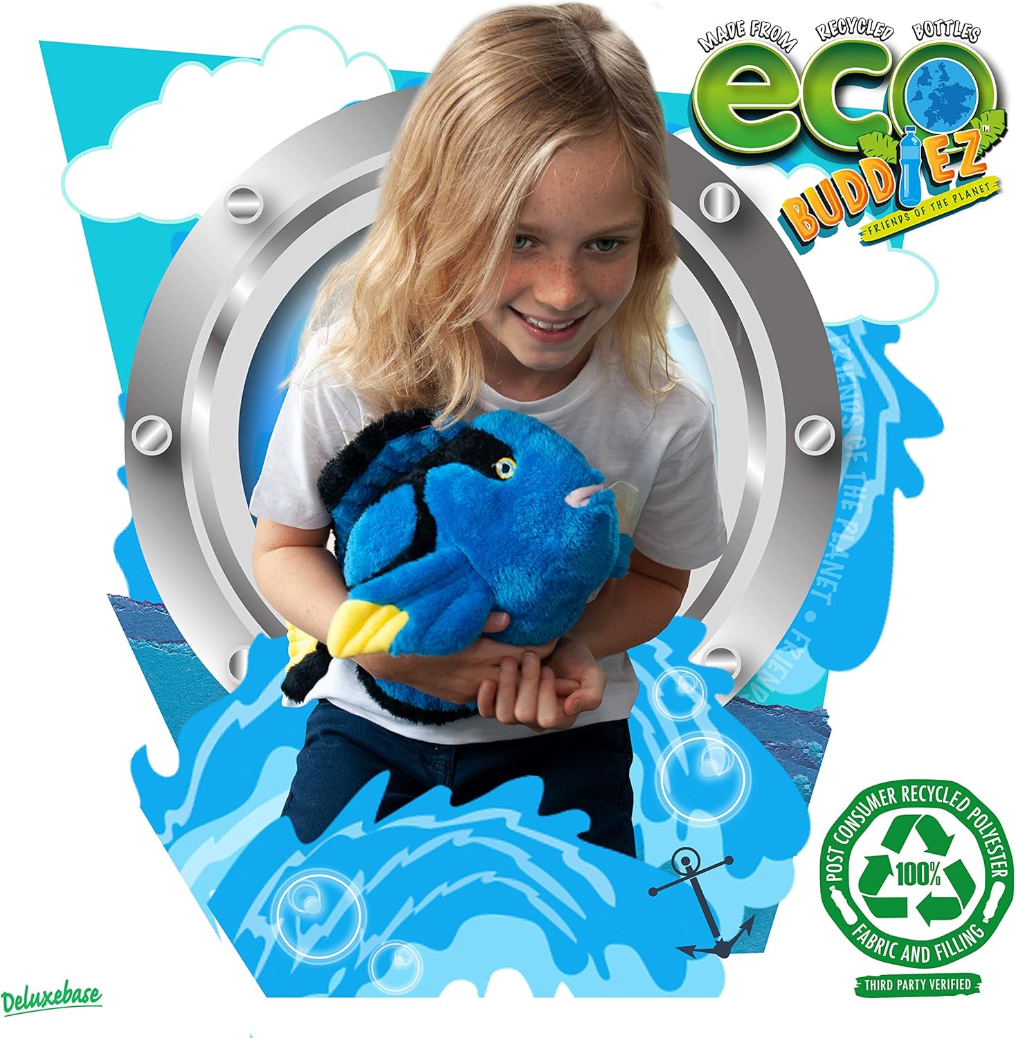 EcoBuddiez – Blue Tang from Deluxebase. Large 40cm Soft Plush Animals ...