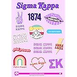 Amazon.com: Sigma Kappa Sticker Decal Laptop Water Bottle Car (Cute Sheet)