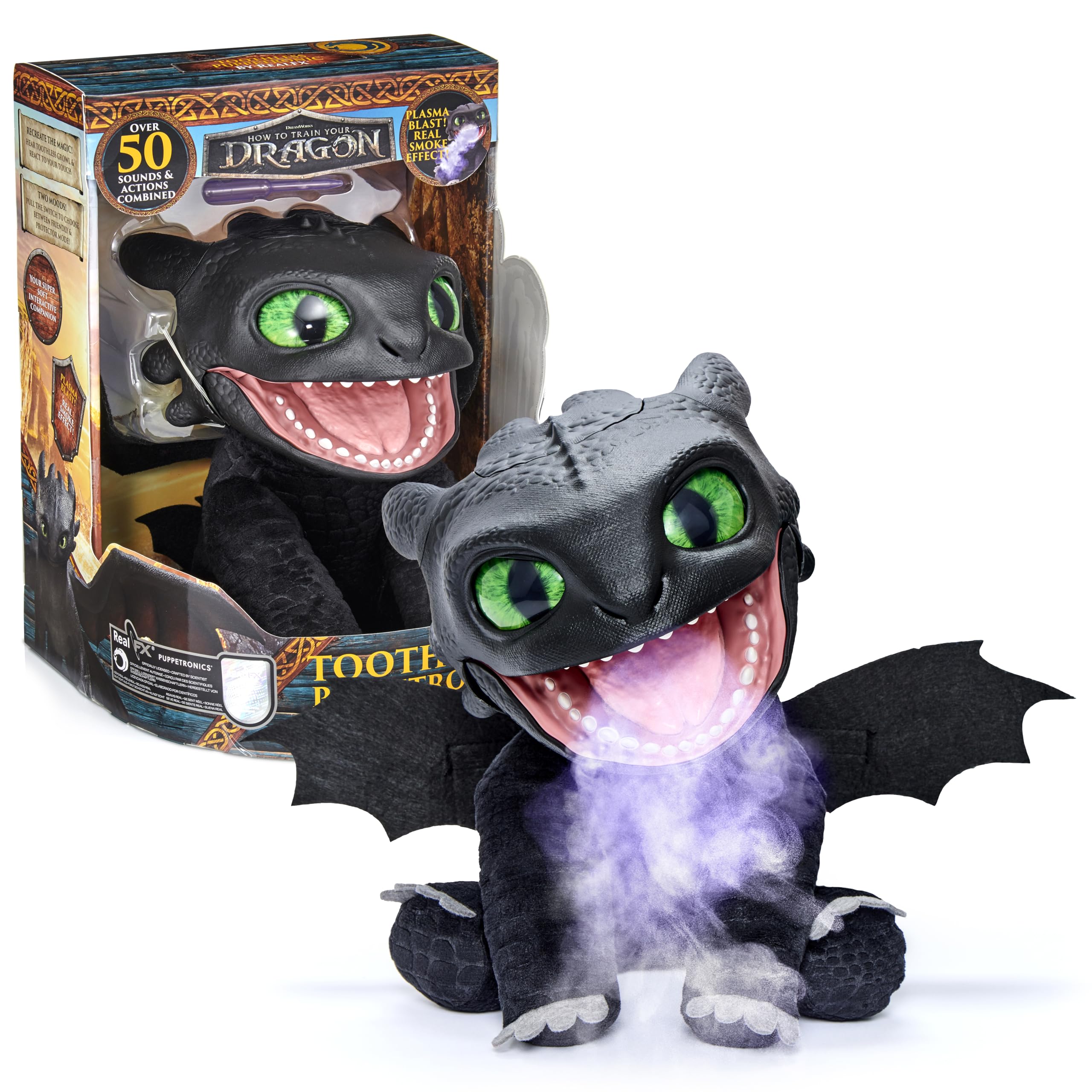 How To Train Your Dragon Wow! Stuff Toothless Puppetronic by RealFX ...