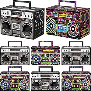 Amazon.com: 80s Party Favor Treat Boxes 24 PCS Novelty Boom Box Gift ...