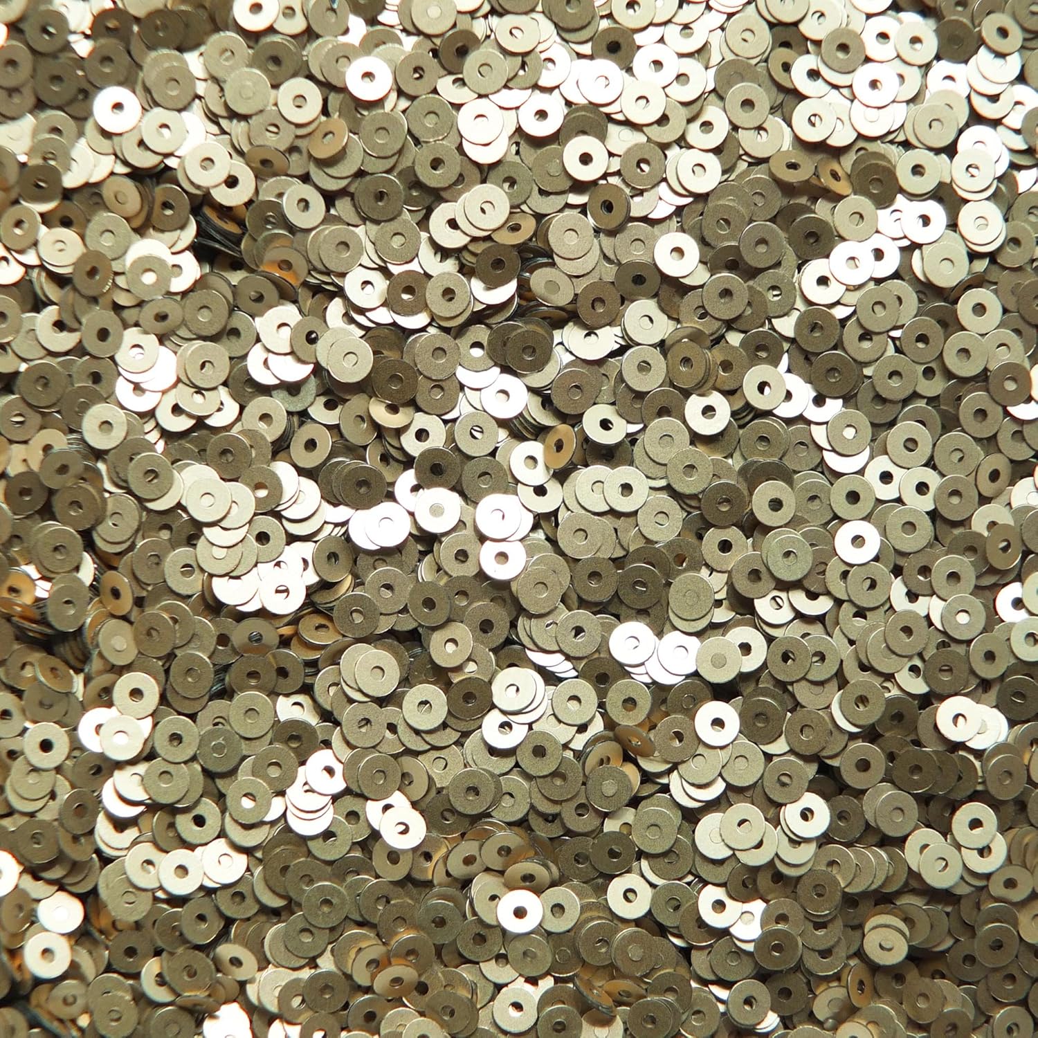 3mm Flat Round SEQUIN PAILLETTES ~ Gold Matte Silk Frost ~ Loose ...