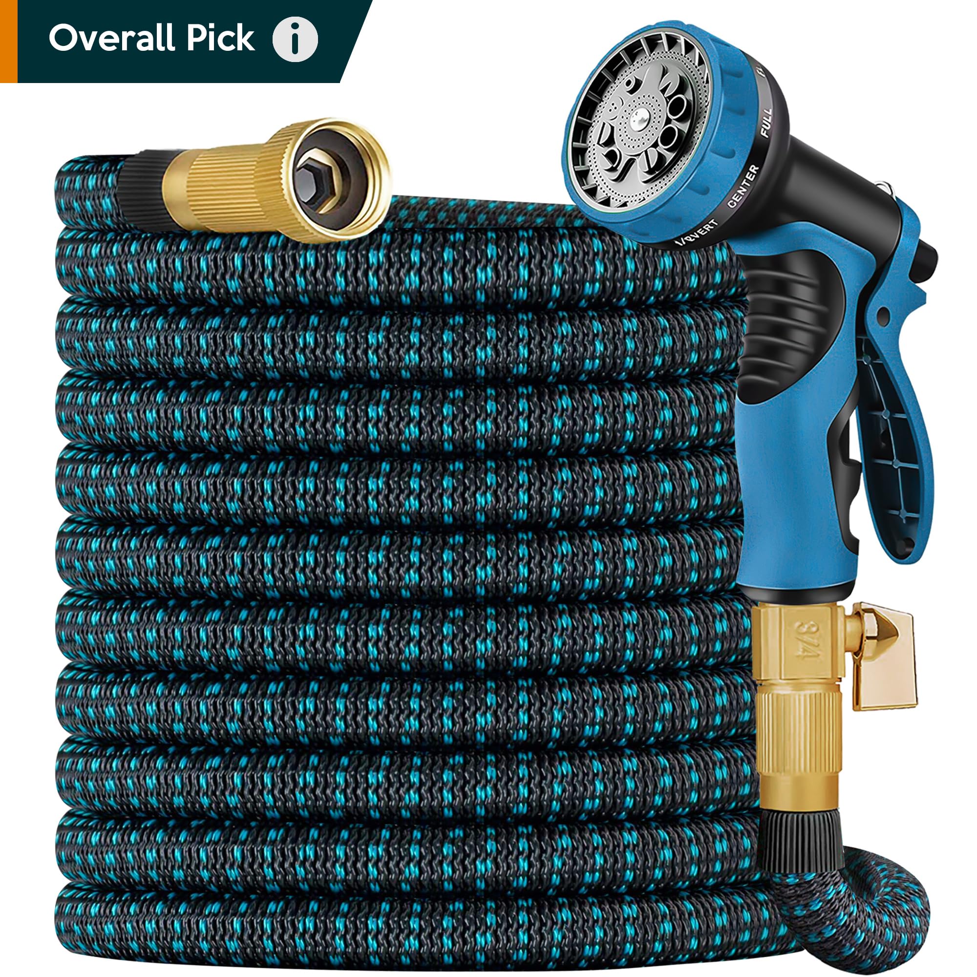 Expandable Garden Hose 100 ft Water Hose with 10 Function Spray Nozzle ...
