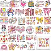Amazon.com: Teacher Iron on Transfers for T-Shirts, 12 Pcs Appreciate ...