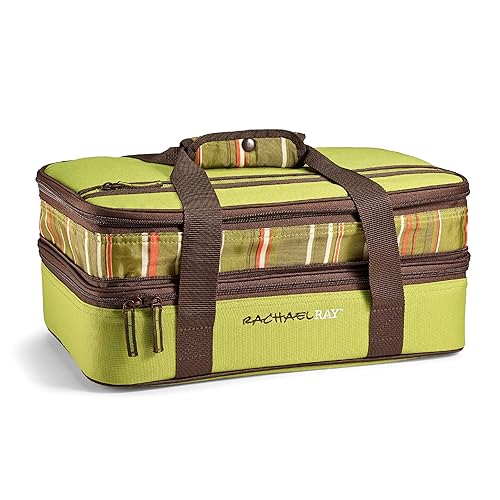 Rachael Ray Expandable Lasagna Casserole Lugger, Standard, Green